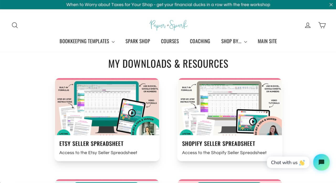 How to access your 2026 updated spreadsheets - Paper and Spark