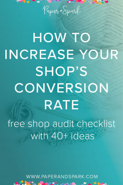 How to increase your shop's conversion rate - Paper and Spark